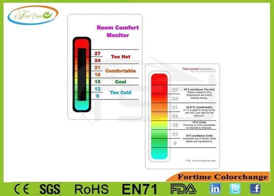 Household Eco Room Thermometer Card Color - Changing Durable