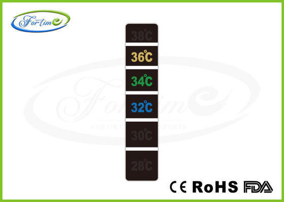 Forehead LCD Liquid Crystal Thermometer Strips Reversible Temperature Labels Multi Temp
