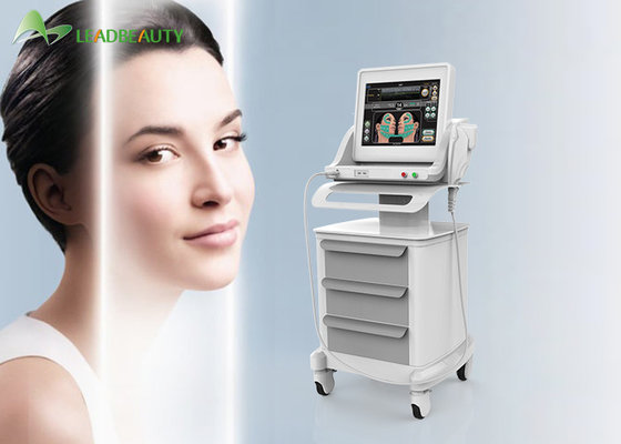 220V/110V Input Voltage Gray color 300W power Factory Price Face Lift Treatment HIFU Machine with 15 inch screen