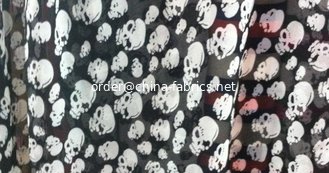 China 100D Skull Chiffon Printed Fabrics supplier