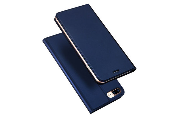 PU Leather iPhone 7 Plus Protective Cases Smooth Magnet Card Holder