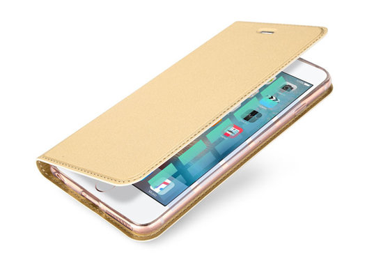Professional  Gold Iphone 6 Leather Flip Case , PU Leather Iphone Flip Phone Case