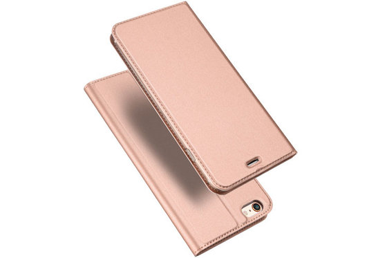 Rose Gold Iphone 6s Flip Phone Case Magnet , Iphone 6 Leather Case With Card Holder