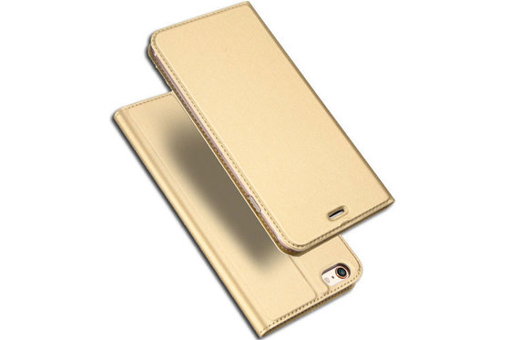 PU Leather IPhone Protective Cases Magnet Gold Slim Iphone 6 Case With Card Pocket