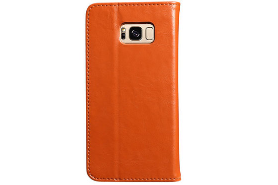 Personal Design Brown Galaxy S8 Plus Wallet Case Shockproof ROHS Certified