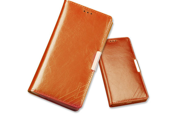 Soft Leather Phone Cases Magnet Brown Sony Xperia XZ Leather Case