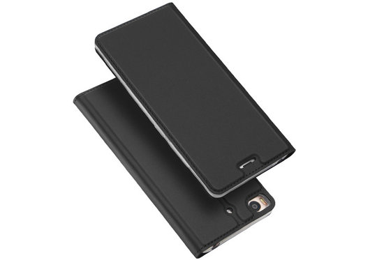 Stand Function Xiaomi Phone Case Mi 5S Magnetic Black Color With Card Holder