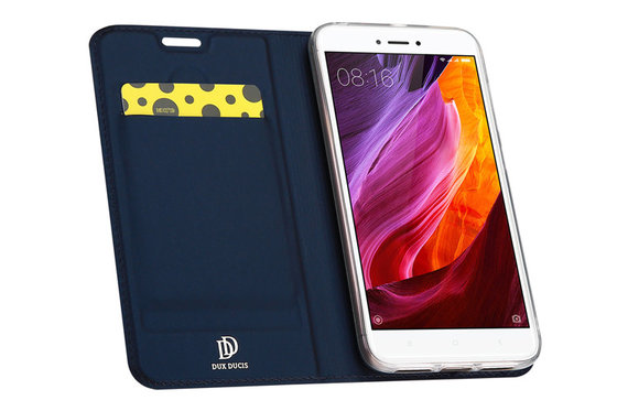 Blue Xiaomi Phone Case Redmi 4X Shockproof Card Holder Stand Function