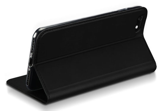 Shockproof Iphone 7 Flip Cover , Black PU Leather Iphone 7 Leather Case Magnetic