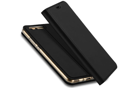 Slim PU Leather Huawei P10 Plus Flip Cover Card Holder With Stand Function