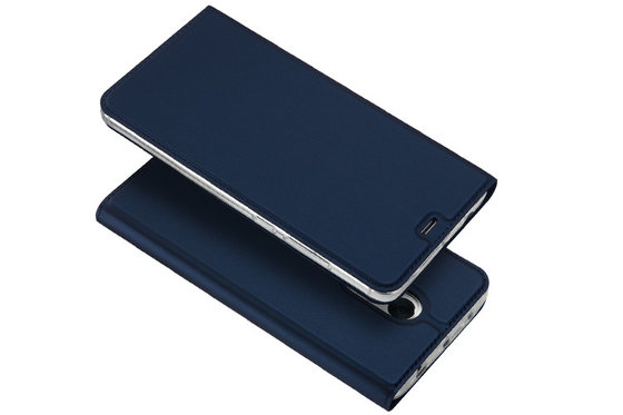 Fashionable PU Leather Xiaomi Redmi Note 4x Flip Cover Blue Color Stand Function
