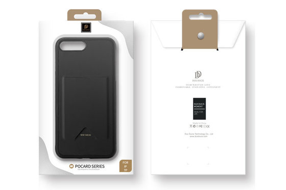 Professional IPhone Protective Cases Black Iphone 7 Back Case With Card Slot
