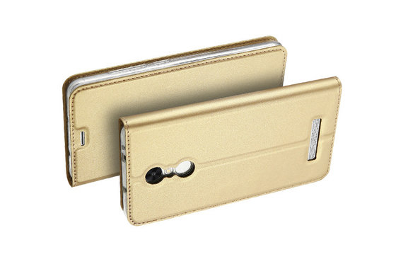 Shockproof Gold Xiaomi Redmi Note 3 Pro Case PU Leather With Card Slot