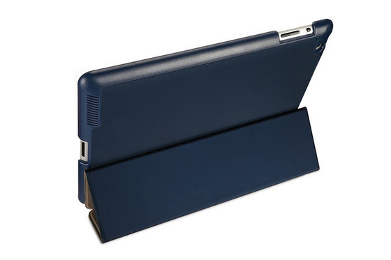 Lightweight IPad Protective Case Blue Synthetic Leather  Waterproof For IPad 4