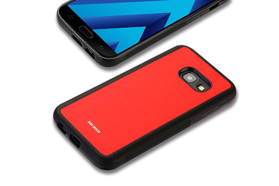 Soft PU Leather Galaxy A3 Phone Case , Red Samsung Galaxy A3 Back Cover