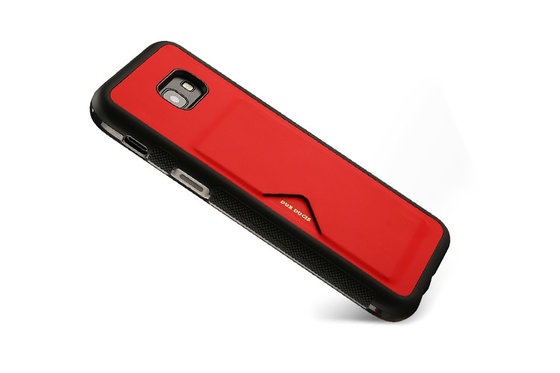 Shockproof Samsung Cell Phone Covers A5 Card Holder Red Slip Resistant