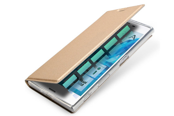 Smooth Magnets Sony Phone Covers XZ TPU / PU Leather Card Slot Involved