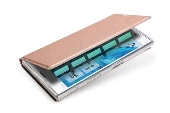 Personal Design Sony Phone Covers XZ PU Leather Rose Gold Stand Function