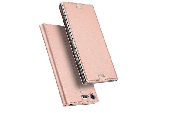 Luxury Rose Gold Sony XZ Premium Cover PU Card Slot Kickstand Magnets