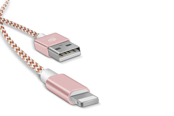 Pink Fast Charge Apple Lightning To Usb Cable Compact Aluminum Connector