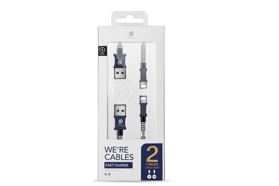 Nylon Braided Iphone Charging Cable , 3.28ft 0.66ft 2 Pack Lightning Usb Cable