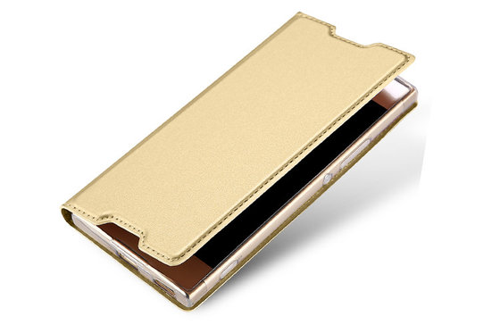 Durable Gold Sony Phone Covers XA1 Ultra Magnets PU With Stand Function