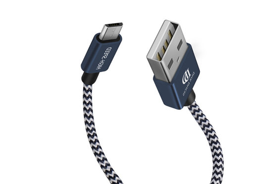 Nylon Braided Wire Micro USB Data Cable USB 2.0 Three Colors Options