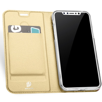 Folio PU leather cell phone wallet iPhone X Case Magnetic Card Holder Stand
