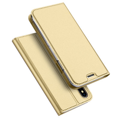 Folio PU leather cell phone wallet iPhone X Case Magnetic Card Holder Stand