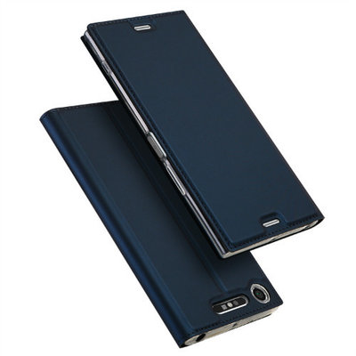Black Leather Phone Cases for Sony XZ1 Compact , mobile phone cover