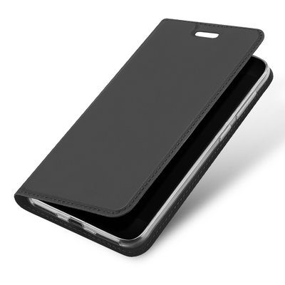 Grey Color Huawei P9 Lite Cover , Mini Huawei Y6 Flip Cover With Card Slot
