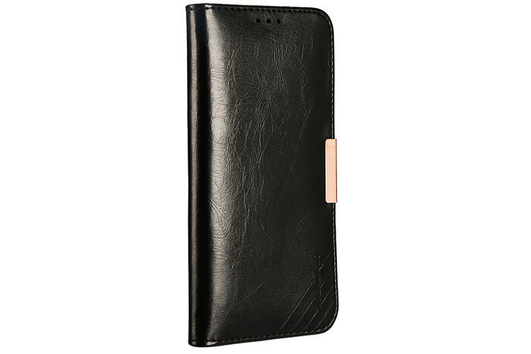 Unique Custom Leather Phone Cases Black Color Shockproof For Galaxy S8
