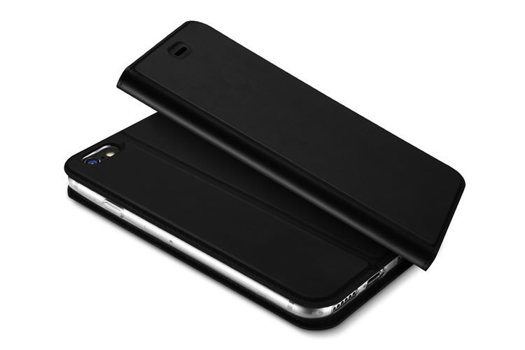 Scratch Proof Iphone 6 Phone Cases , Black Flip Phone Covers With Cable