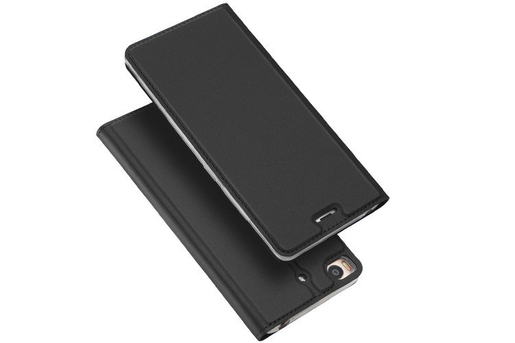 Stand Function Xiaomi Phone Case Mi 5S Magnetic Black Color With Card Holder