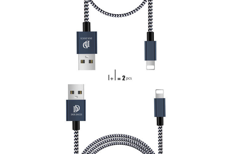 100cm 20cm Blue IPhone Lightning Cable Fast Charge Data Transfer USB 2.0
