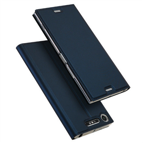Black Leather Phone Cases for Sony XZ1 Compact , mobile phone cover