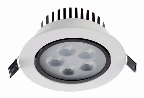 Epistar Chip 5W Led Ceiling Lights 425lm Black Aluminum Alloy High Brightness
