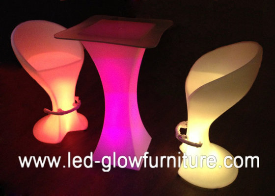 High bright RGB Garden Bar cafes lighted cocktail tables with Switch , Remote Control