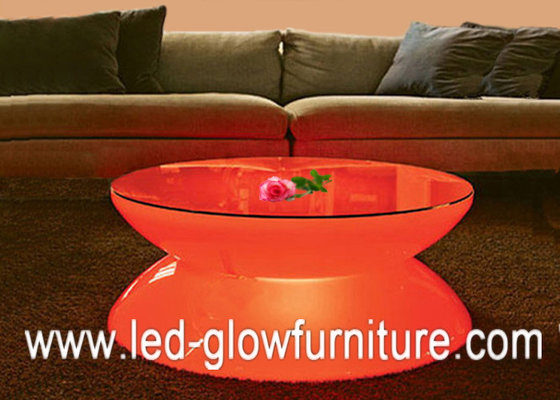 Adjustable Brightness LED Illuminated Table with safety strip for dining , coffee , party
