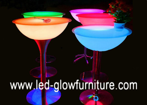 Acrylic Led Cocktail Table Lights , Color changing illuminated coffee tables