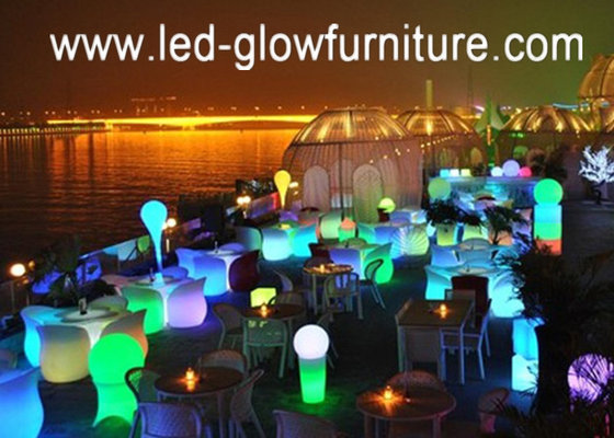 High Capacity Rechargeable LED glow furniture PE lighting bar table and chair