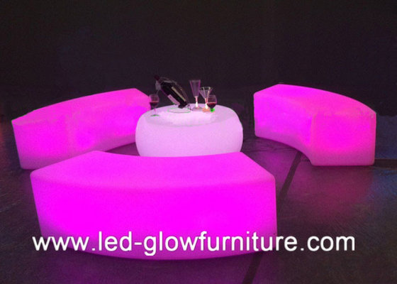 Polyethylene Plastic Illuminated led bar stool and Rechargeable Lighting table