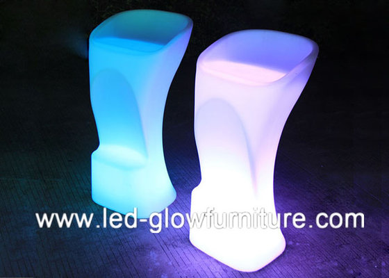Modern Glowing LED Bar Chair / Stools , Polyethylene plastic illuminated cocktail table
