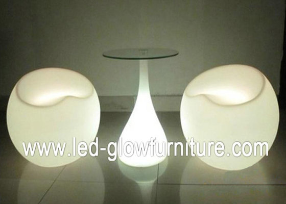 Commercial LED lounge Furniture , apple shape Illuminated LED bench light