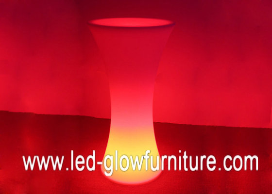 Glowing LED cocktail bar table , Plastic LED Pillars / Columns for indoor outdoor