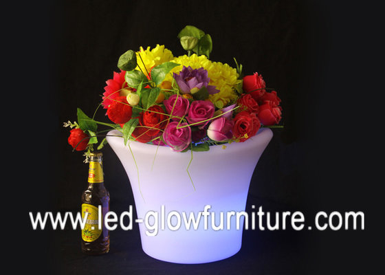 Outdoor Plastic PE illuminated glow in the dark flower pot for family, wedding , party