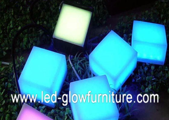 PE plastic Rechargeable led cube chair and tables with Wireless IR remote control