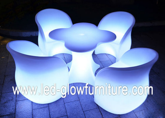 Flower shape illuminated cocktail table cubes / led coffee tables with lights