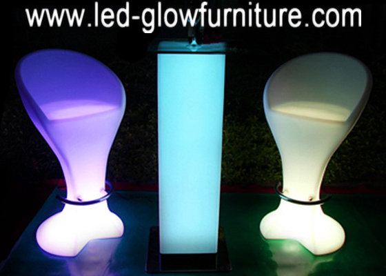 Modern Glowing night club bar stools , High led cocktail bar counter furniture