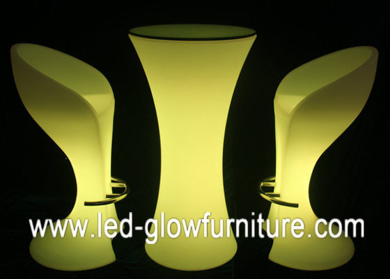 Eco  -friengly PE Illuminated led bar furniture counter and high cocktail stool